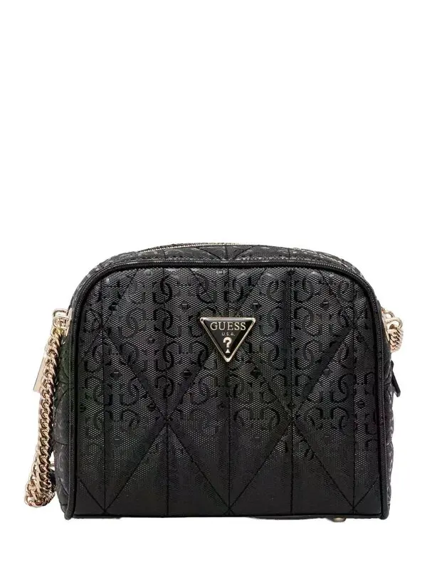 Guess 4g Quilted Chain-strap Mini Bag - Black