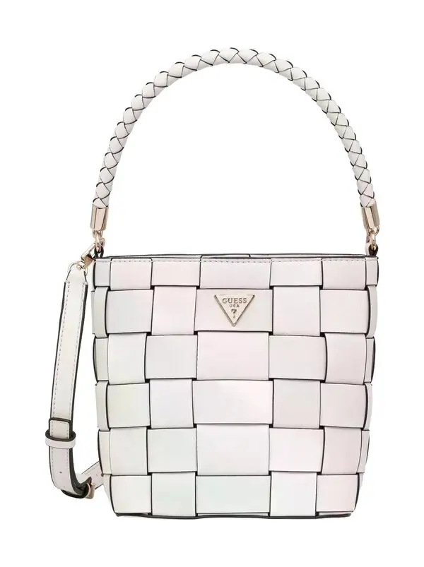 Guess Woven Top-handle Tote Bag - Neutrals