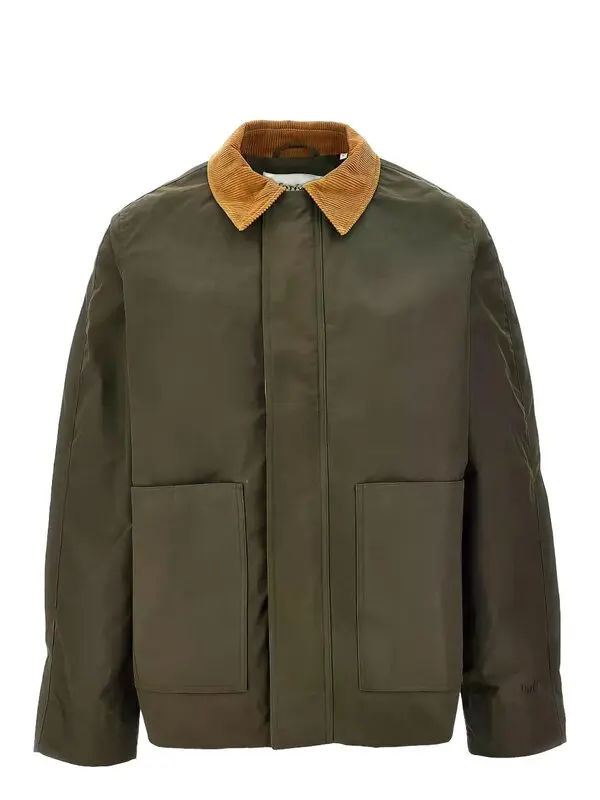 FORET Corduroy-collar Jacket - Green