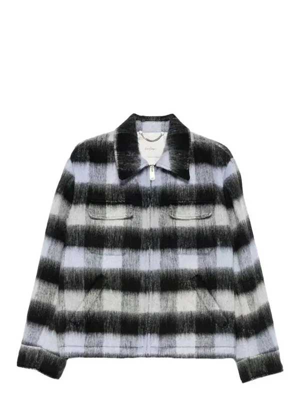 SECOND / LAYER Checked Jacket - Black
