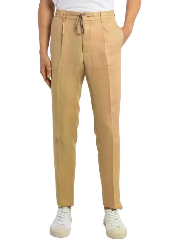 Tagliatore Drawstring Pleated Trousers - Neutrals