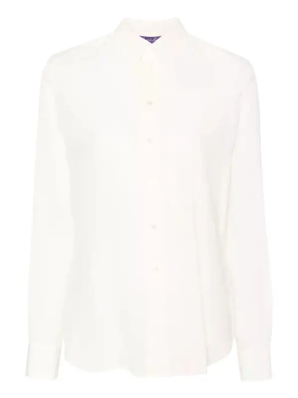 Ralph Lauren Hailey Mulberry Silk Shirt - White