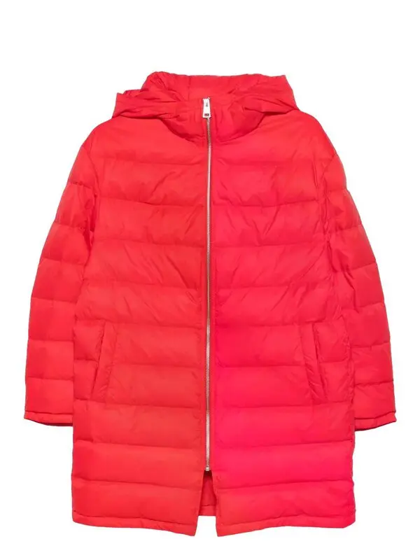 LISKA Quilted Hooded Puffer Jacket - Red