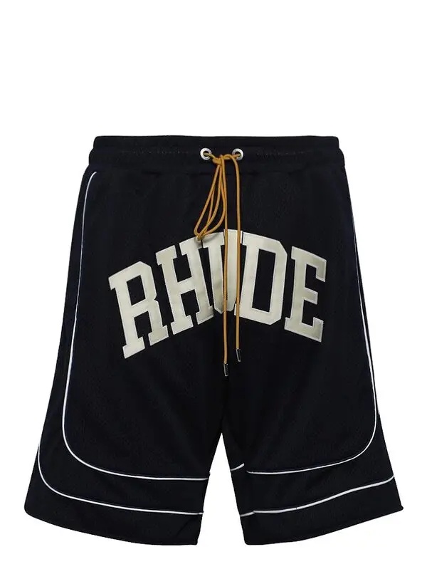 Rhude Baggy Collegiate Logo Short - Blue