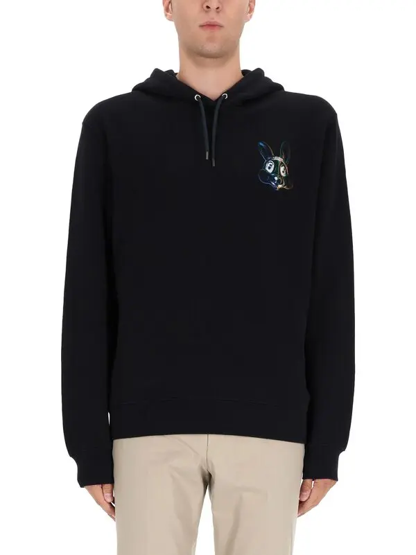 Paul Smith Sweatshirt With "bunny" Print - Black