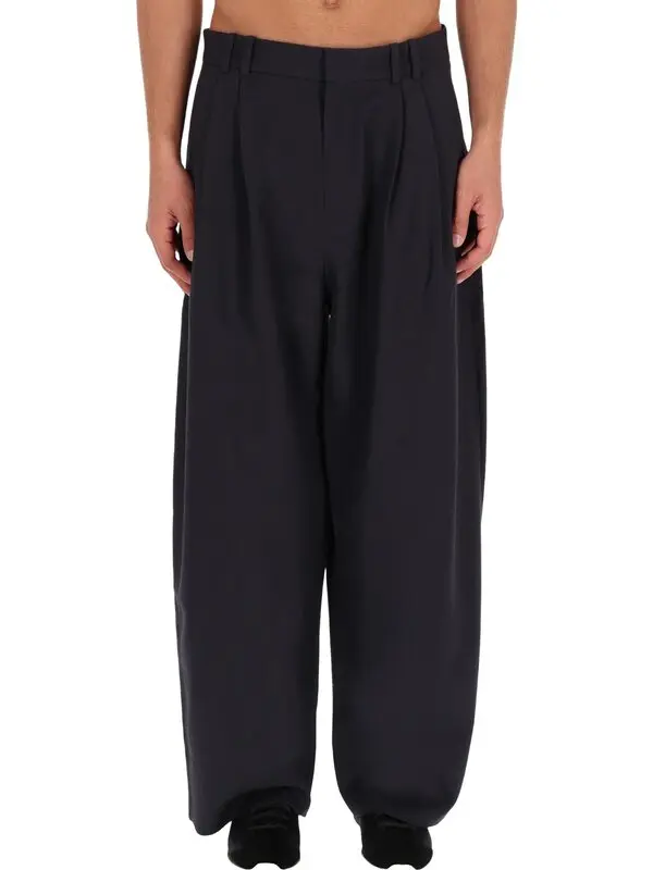 Studio Nicholson Volume Pants With Double Pleat - Blue