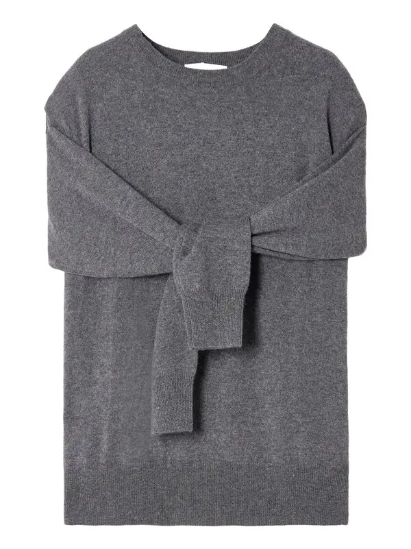 LISA YANG Othelia Convertible Cutout Cashmere Sweater - Gray