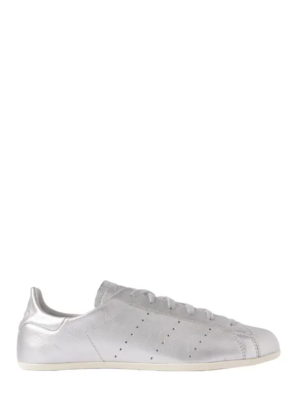 ADIDAS ORIGINALS Stan Smith Lo Pro Perforated Metallic Leather Sneakers - Silver