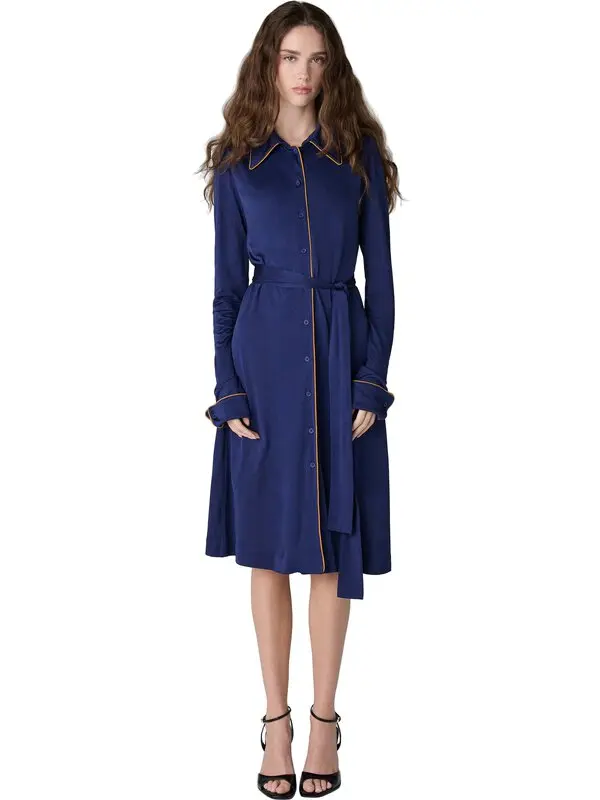Diane Von Furstenberg Shirt Dress - Classic Navy