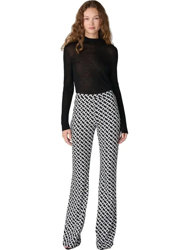 Diane Von Furstenberg Brooklyn Pants - Chain Link Medium Black