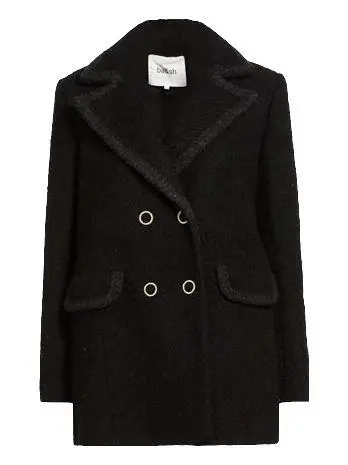 Ba&sh Double-breasted Bouclé Coat - Black