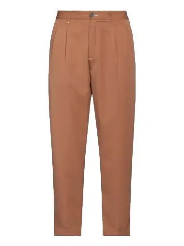 BERNA Tailored Tapered Leg Stretch Pants - Brown
