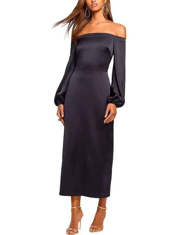 Ramy Brook Shiyan Off-the-shoulder Dress - Navy