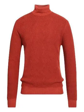 MOORER Turtleneck Wool Top - Rust