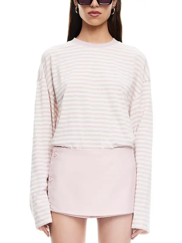 Lioness Bloom Long Sleeve Stripe Top - Blush Stripe