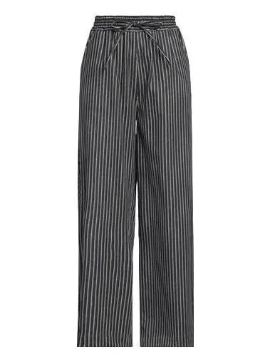 STYLEALBUM Striped Wide Leg Jeans - Blue