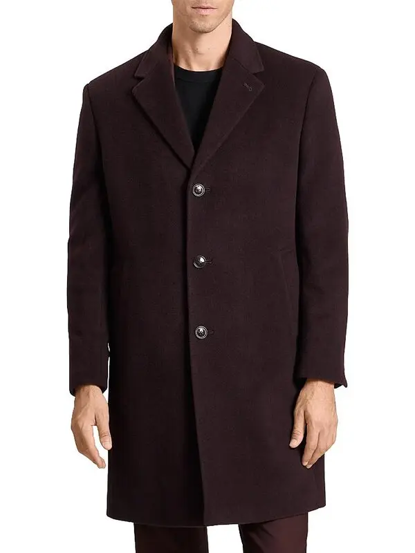 Ted Baker London Wystan Overcoat - Burgundy
