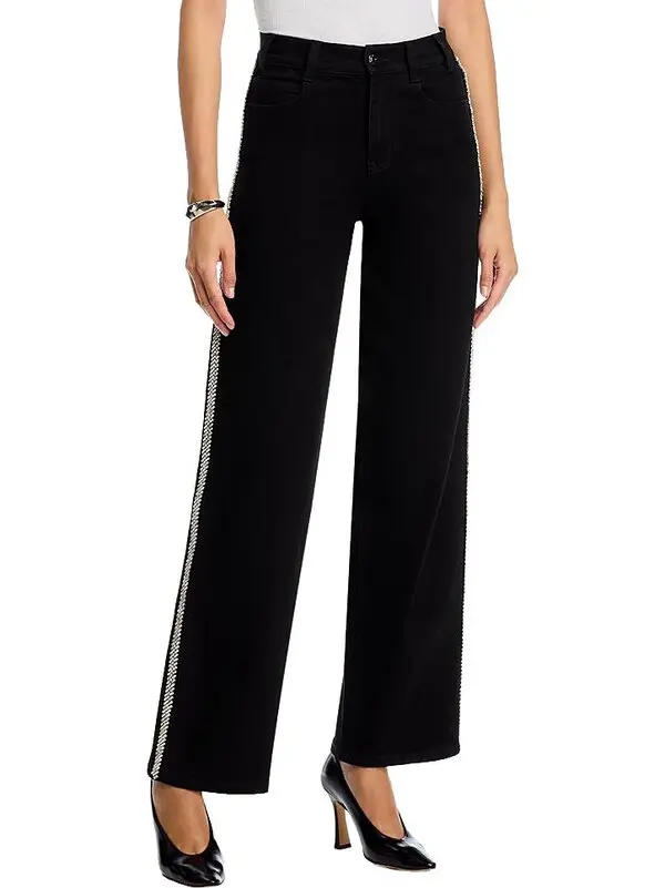 Generation Love Erika Crystal-embellished High-rise Jeans - Black