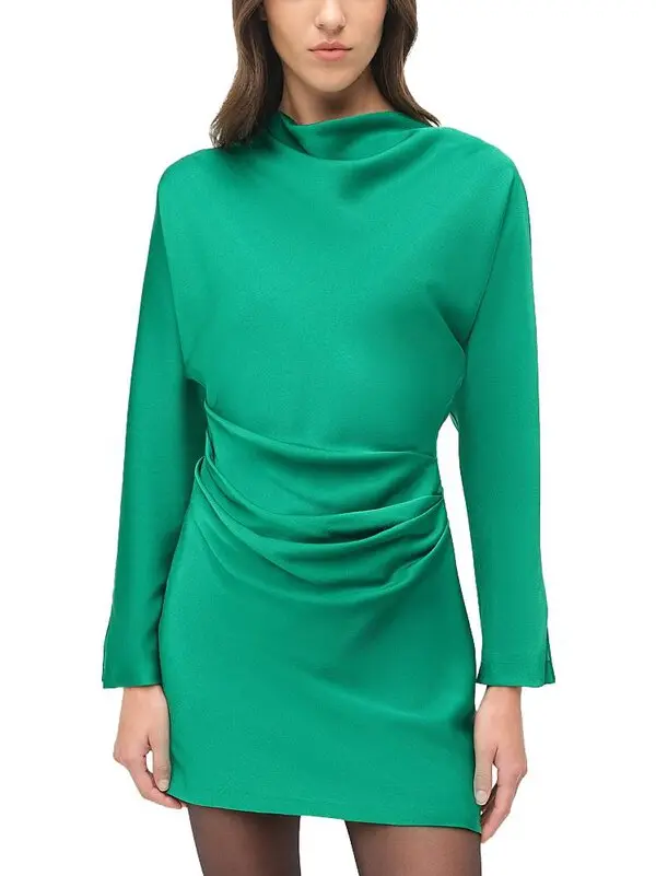 Simkhai Harpor Long Sleeve Mini Dress - Kelly Green