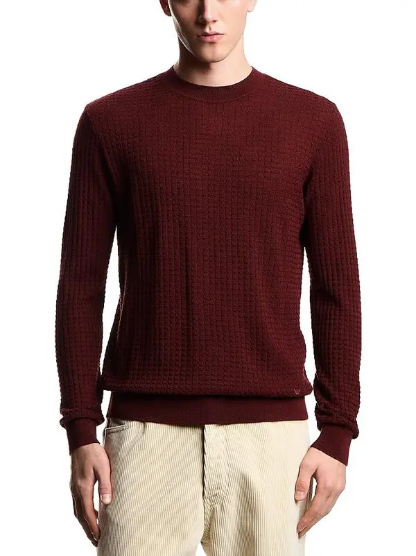 Emporio Armani Wool Pullover Sweater - Solid Dark