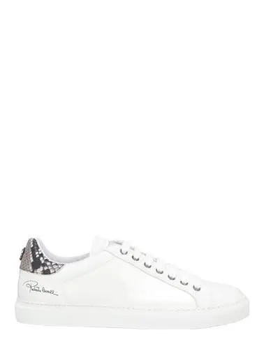 Roberto Cavalli Calfskin Low-top Sneakers - White