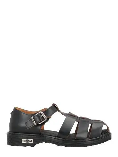 CULT Leather Fisherman Sandals - Black