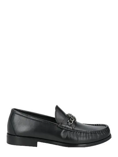 Roberto Cavalli Leather Loafers With Appliqués - Black