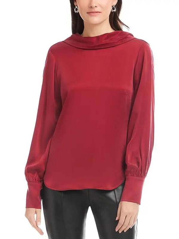 Fifteen Twenty Camille Cowl Back Top - Brick