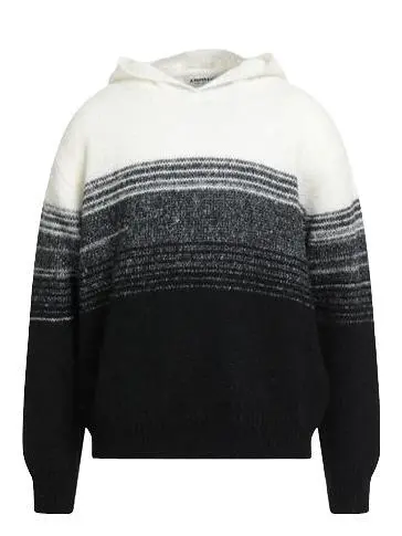 A PAPER KID Hooded Knit Sweater - Black