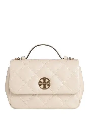 Tory Burch Quilted Leather Flap Bag - Beige