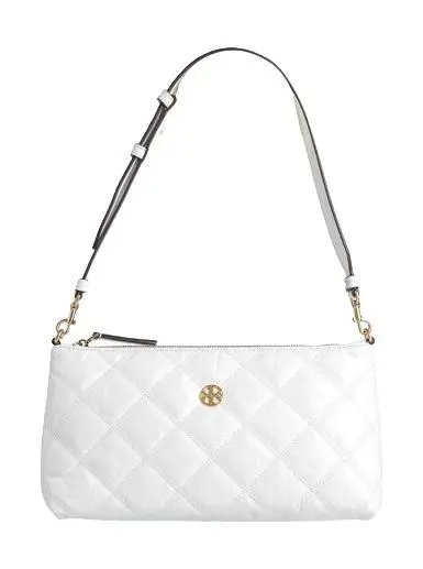 Tory Burch Quilted Leather Baguette Bag - White