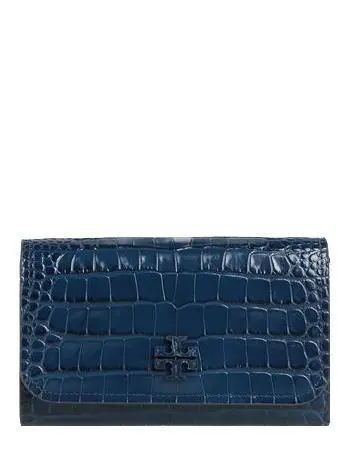 Tory Burch Crocodile-print Leather Clutch - Blue