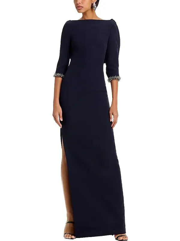 Safiyaa Amaris Column Gown - Midnight Navy