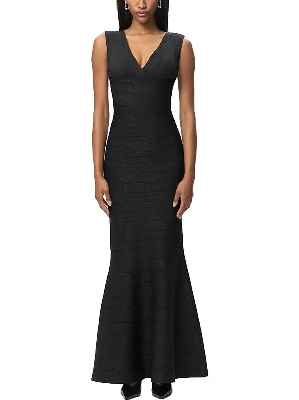 Herve Leger Mira Gown - Black