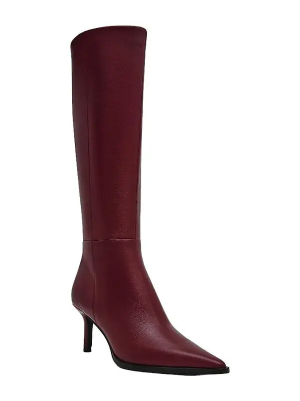Steve Madden Lingo Pointed Boots - Wine Leather