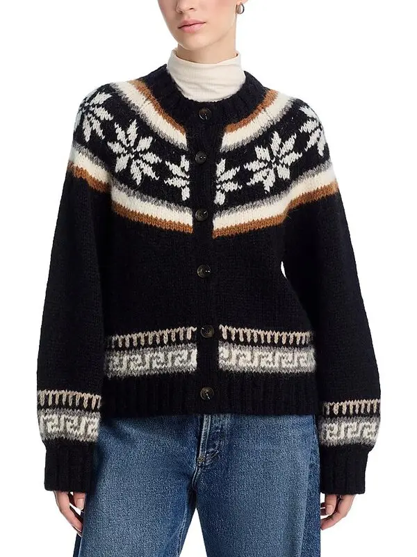 The Great. Snowflake Cardigan - Black