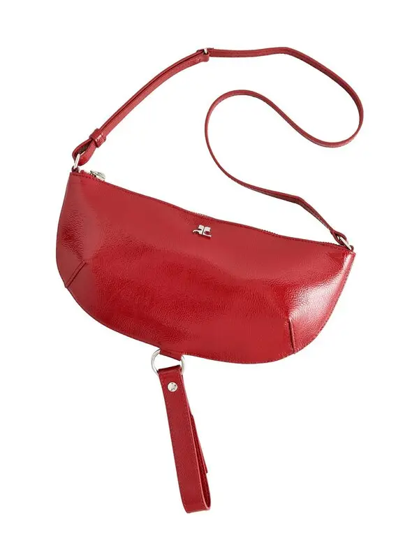 COURREGES Eclipse Naplack Clutch Bag - Ruby