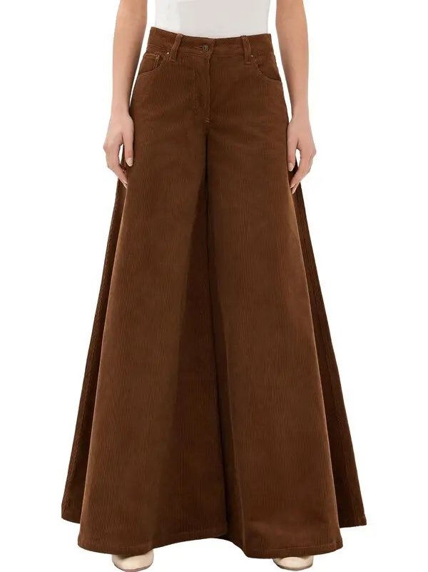 A.W.A.K.E. Mode Corduroy Wide-leg Pants - Tan
