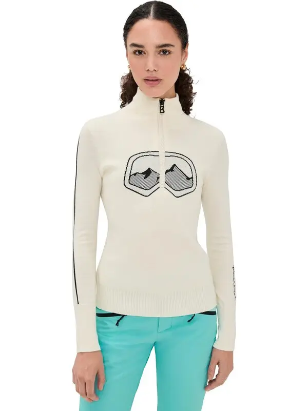 Bogner Azra3 Knit Quarter Zip Sweater - Offwhite