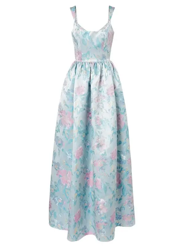 MARKARIAN Tatiana Floral Gown - Blue