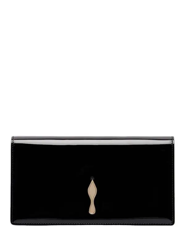 CHRISTIAN LOUBOUTIN Bettina Small Patent Leather Clutch - Black