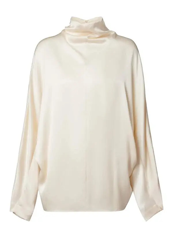 Brunello Cucinelli Silk Top - White