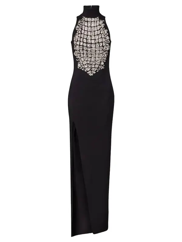 Balmain Embellished Gown - Black