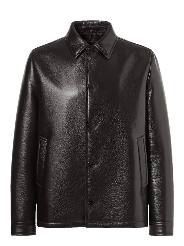 Prada Lamb Leather Jacket - Black