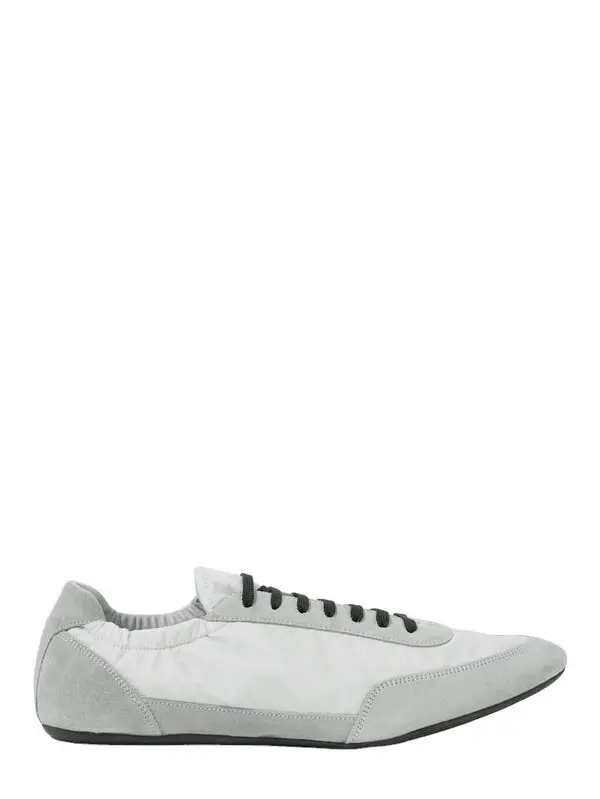 Prada Collapse Re-nylon And Suede Sneakers - Grey