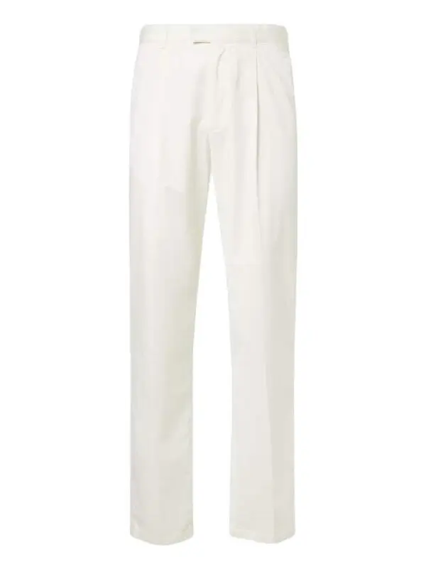 THE ROW Belamy Cotton And Cashmere Straight Pants - White