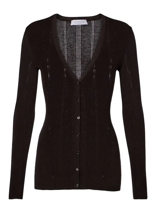 Gabriela Hearst Lillian Rib-knitted Wool Cardigan - Black