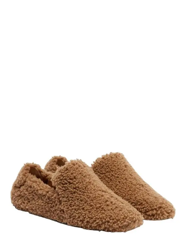 Le Monde Beryl Orlando Shearling Slip-on Shoes - Brown