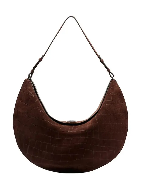 Jacquemus Le Calisso Medium Suede Shoulder Bag - Brown