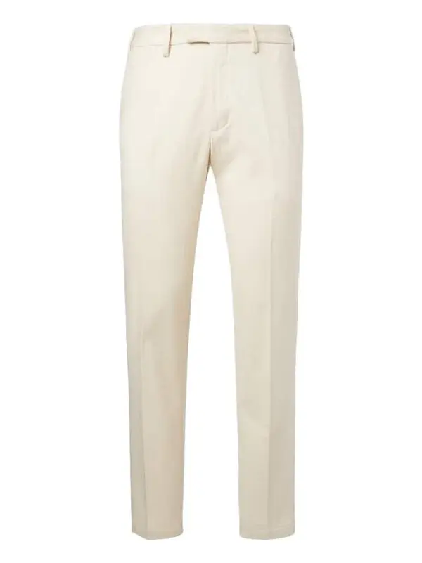 Thom Sweeney Cotton Twill Chinos - White